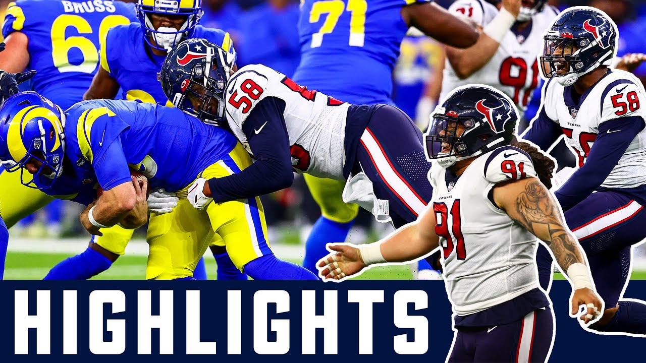 ALL SIX SACKS FROM WEEK 2 - TEXANS AT RAMS 😤 - YouTube
