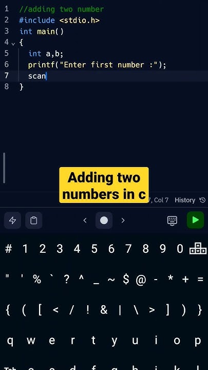Adding Two Numbers In C Part 2 Clanguage Coder Coding Programming Addition Shorts Youtube