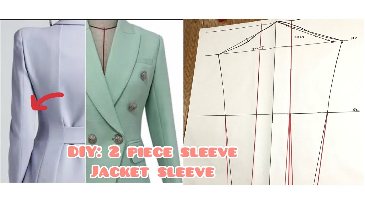 HOW TO DRAFT TWO PIECE SLEEVE . JACKET SLEEVE (perfect sleeve) - YouTube