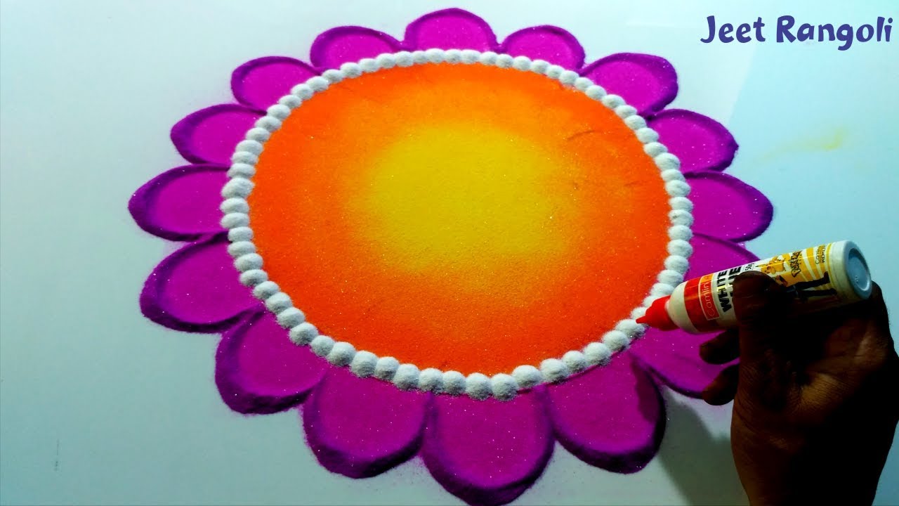Easy and beautiful 14 april special rangoli. डॉ. बाबासाहेब आंबेडकर ...