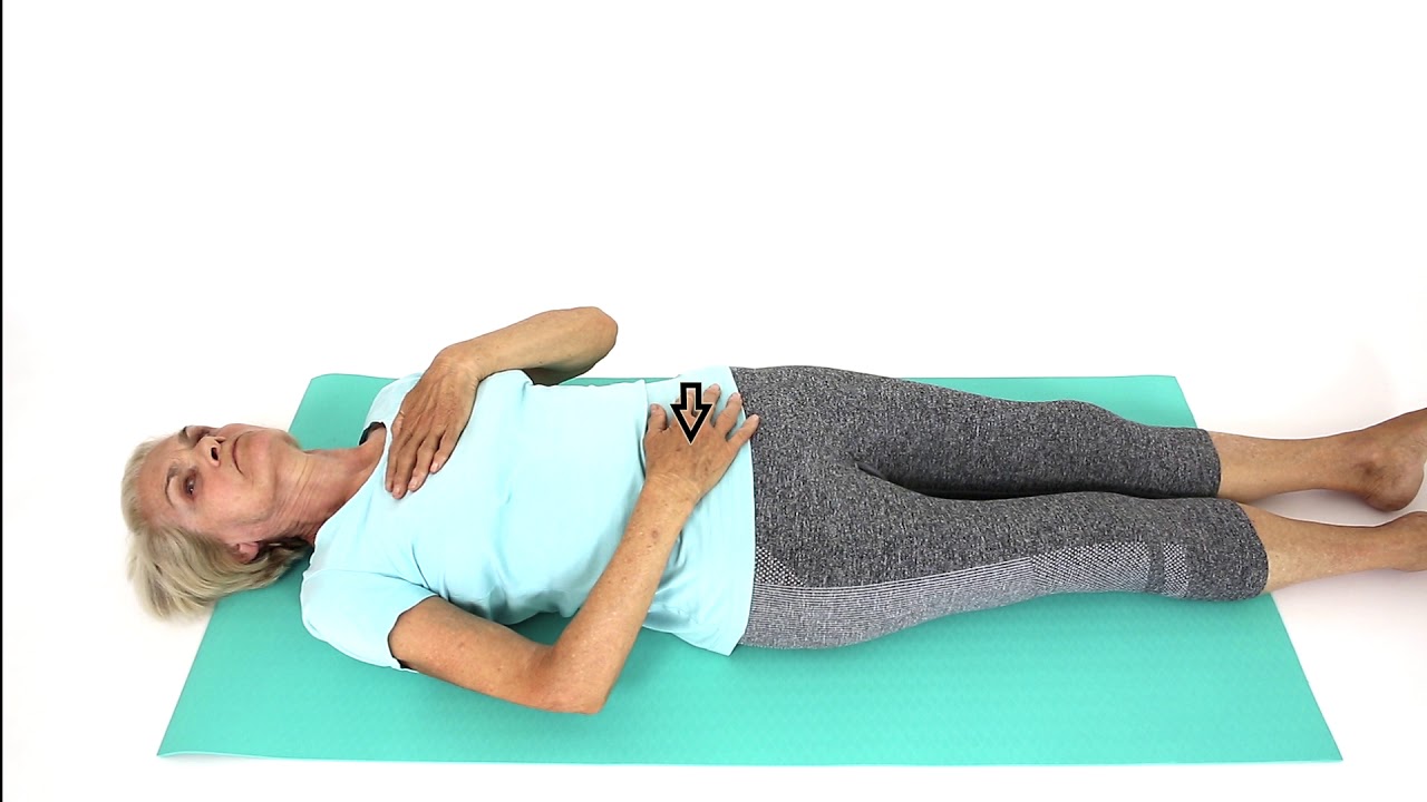 Senior How To Do Diaphragmatic Breathing Lying Down Youtube
