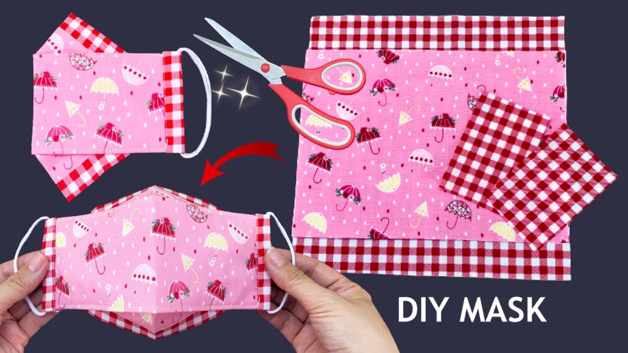 New Style 2 Tone Cute Mask! Diy 3D Face Mask No Fog On Glasses Very ...