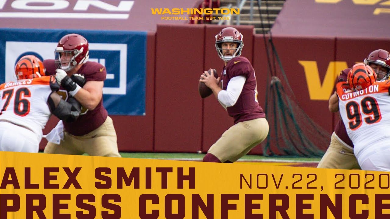 Press Conference: Alex Smith | November 22, 2020 - YouTube