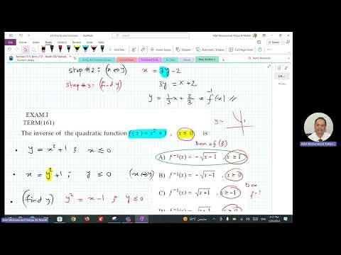 Math 002 (one-one-functions-lecture)-part 2 - YouTube