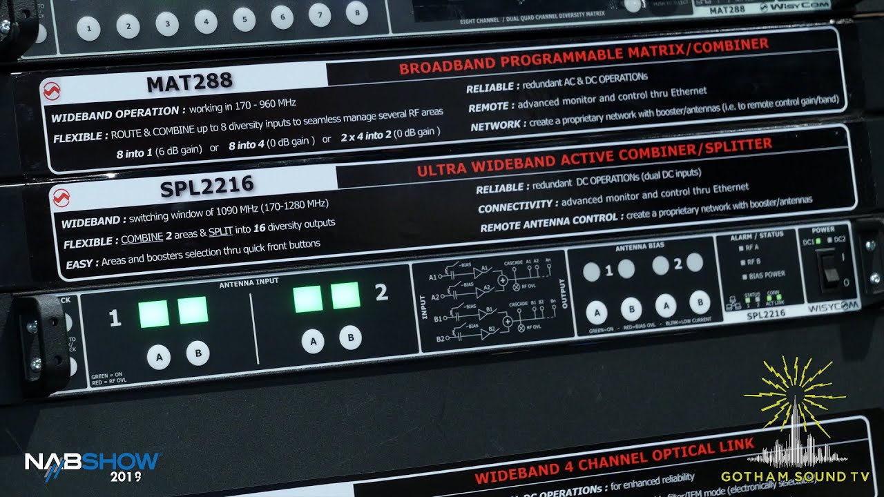 NAB 2019: Wisycom SPL2216 - YouTube