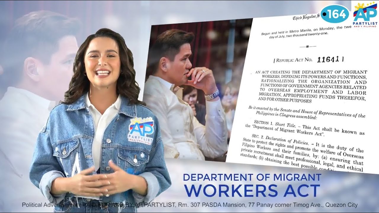 #164 AP Partylist program to support Overseas Filipino Workers (OFW ...