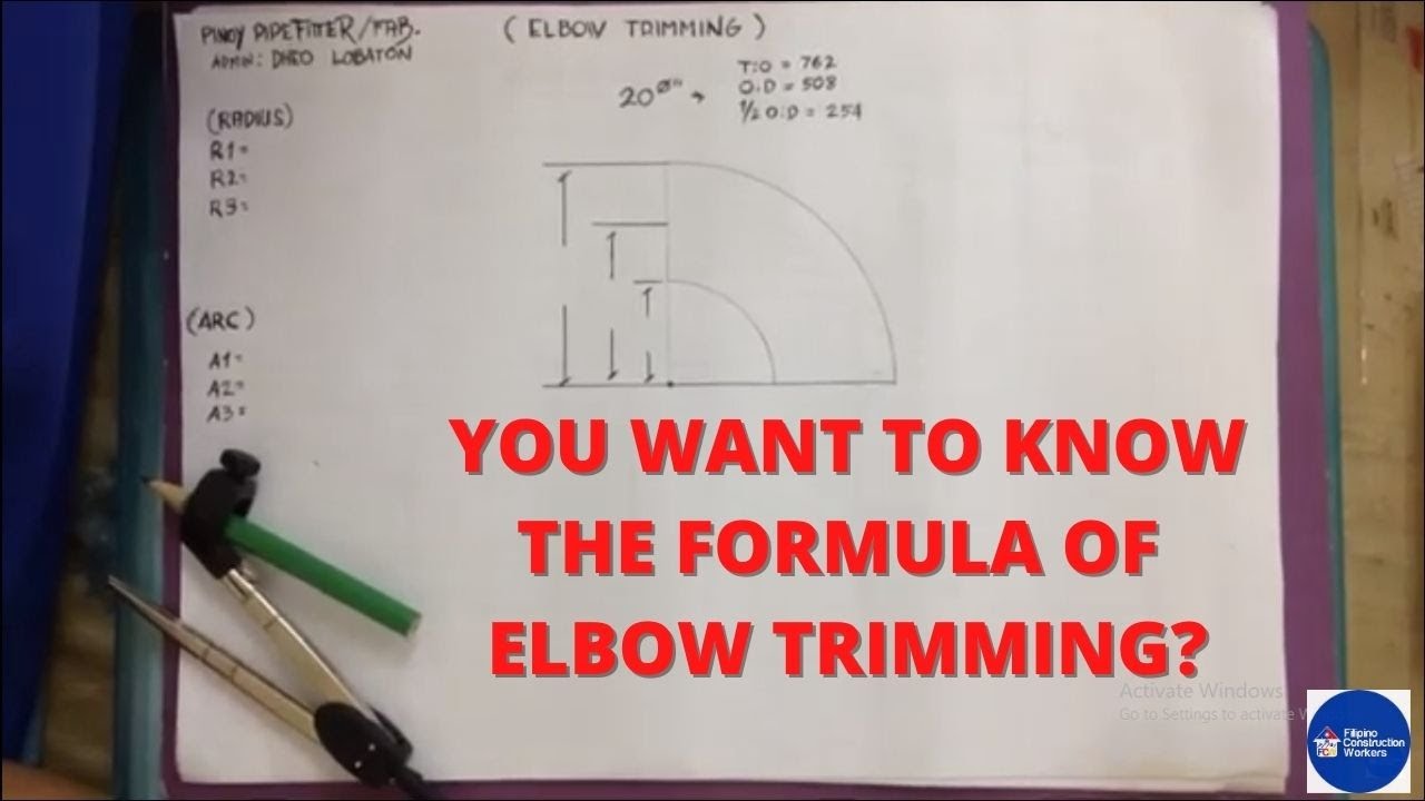 PIPE ELBOW TRIMMING FORMULA - YouTube
