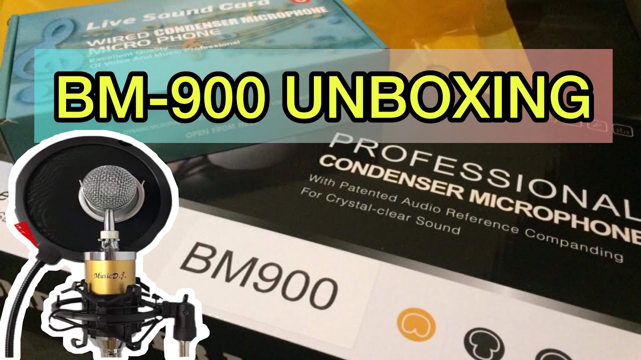 BM-900 AND V8 LIVE SOUND CARD UNBOXING | UNBOXING MY NEW BM-900 AND V8 ...