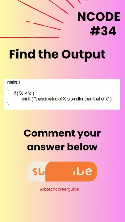 NCODE #34 | Find the output | Comment your Answer Below | #coding #ncodeseries #ncode #coding # ...