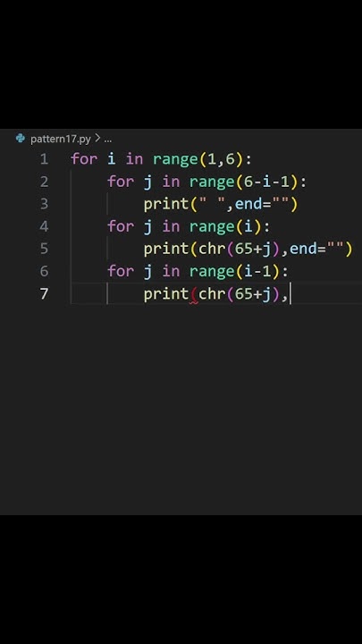 17 Pattern Program Python Pattern Program Python Pattern Patternprogram Pythonpattern 