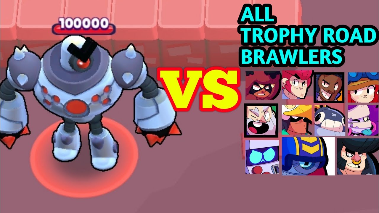boss vs all Trophy road brawlers | boss fight with trophy road brawlers ...