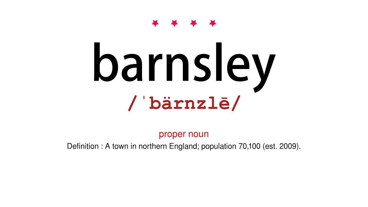 How to pronounce barnsley - Vocab Today - YouTube