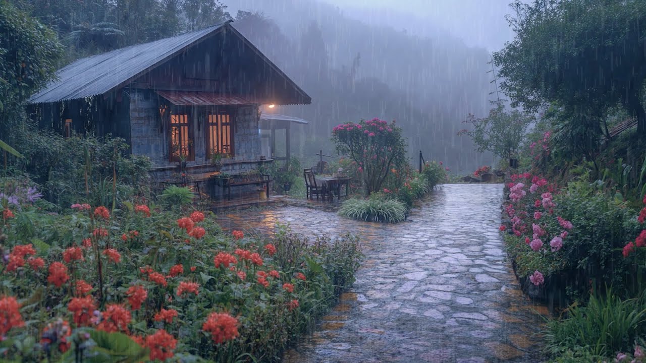 Relaxing Rain Sounds with Little Thunder for Calm and Peaceful Sleep ...