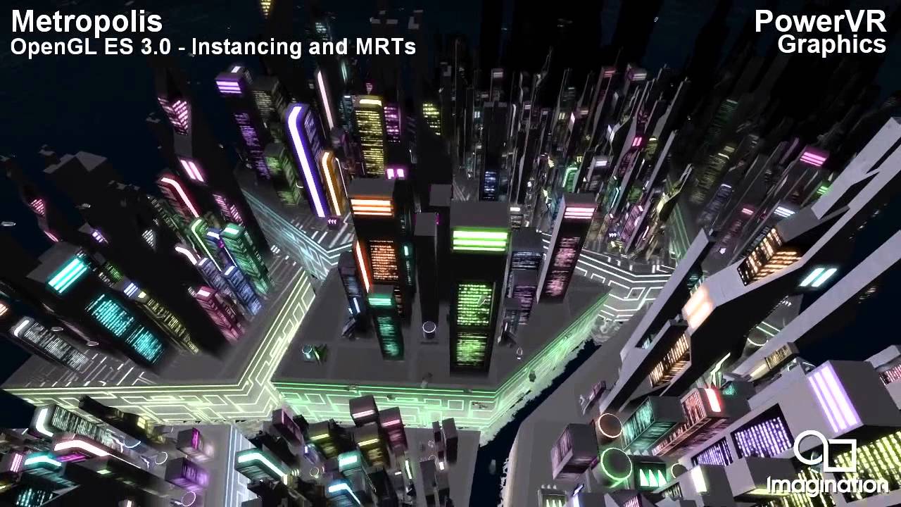PowerVR Series6 GPUs running Metropolis demo (OpenGL ES 3.0) - YouTube