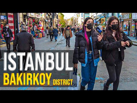 İstanbul Bakırköy ilçesinde yürüyüş turu 4K Video | İstanbul yürüyüş turu 2021 Bakırköy