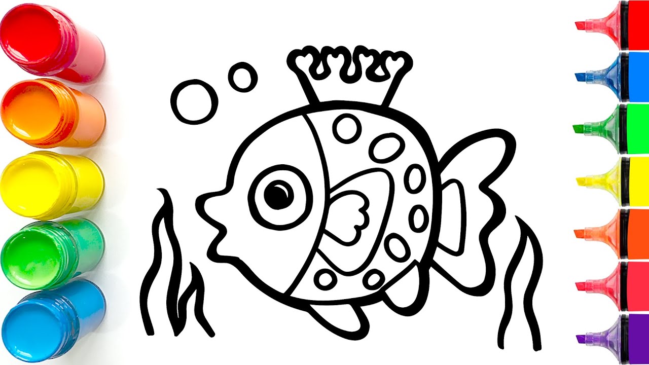 How to Draw a Colorful Fish | Easy Step by Step Tutorial - YouTube