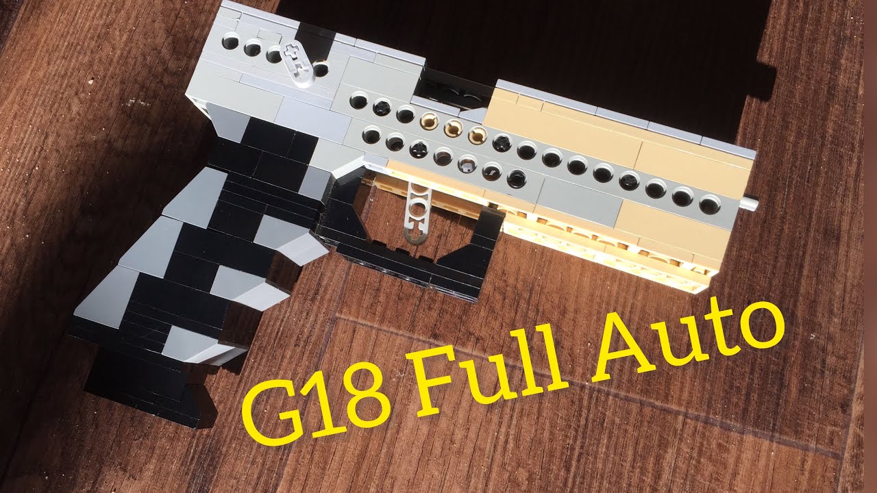 LEGO full auto glock 18 (Working) 200 sub tutorial - YouTube