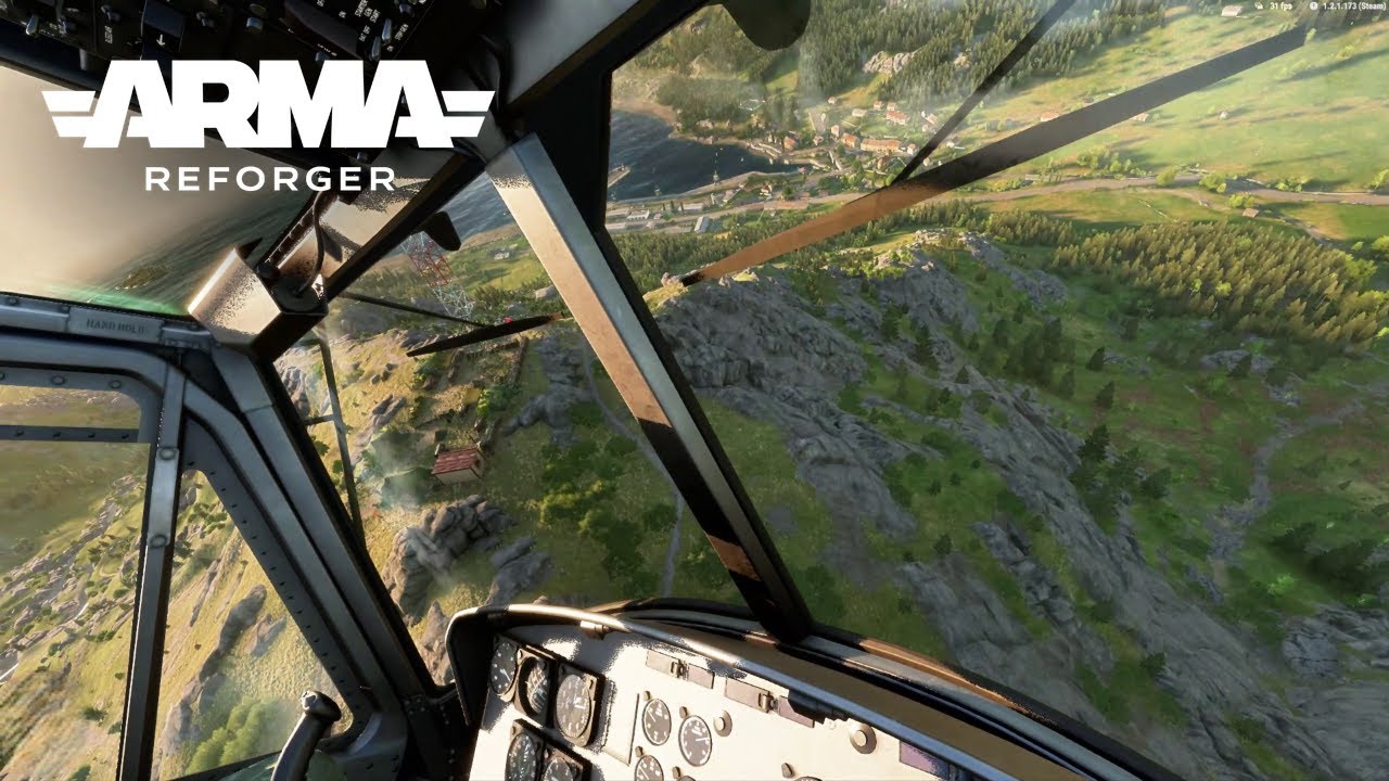 Cockpit View: Extreme Helicopter Battle on the Mountain Peak | Arma ...