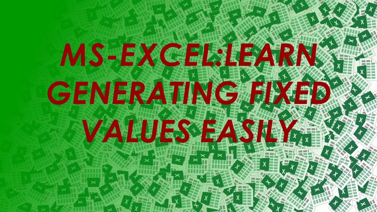 How To Generate Fixed Values N Times In Excel Simplified YouTube how-to-generate-fixed-values-n-times-in-excel-simplified-youtube