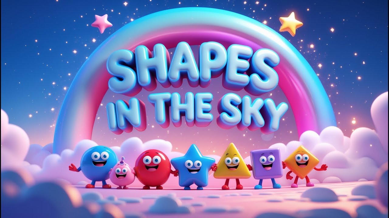 Shapes in the Sky Nursery Rhyme | Learn Shapes with Fun! kids fun ...