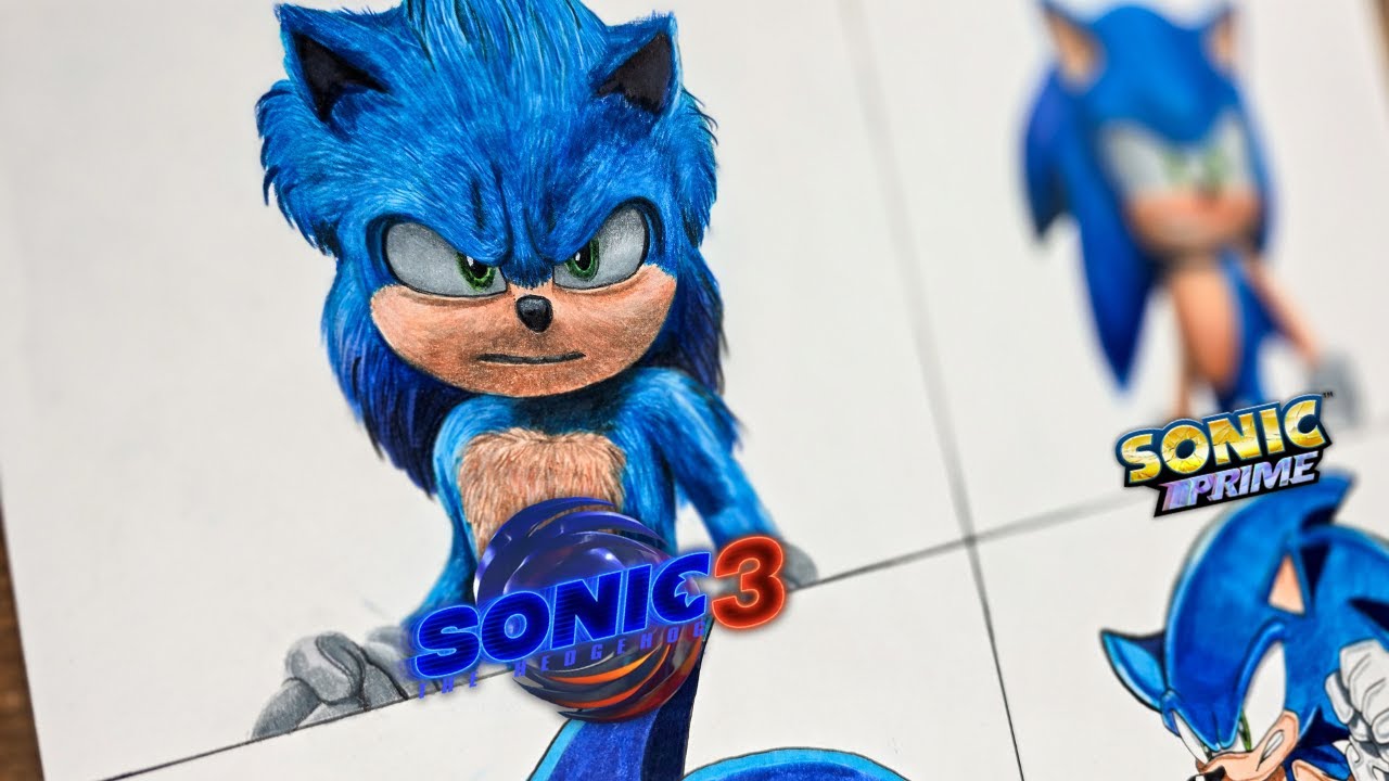 Drawing SONIC The Hedgehog in 4 Different Styles | Sonic The Hedgehog ...