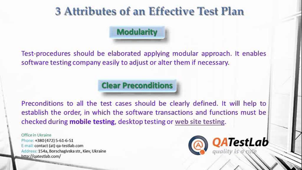 3 Attributes of an Effective Test Plan - YouTube