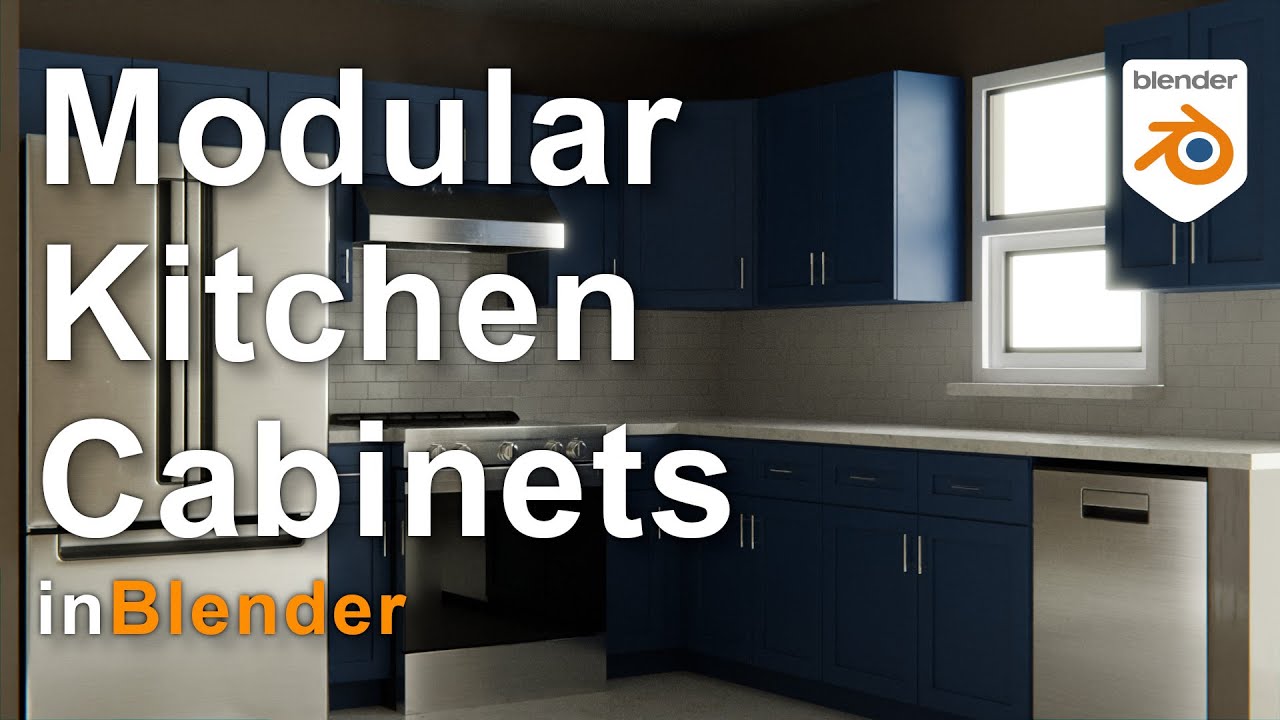 Create Modular Kitchen Cabinets with Blender - YouTube