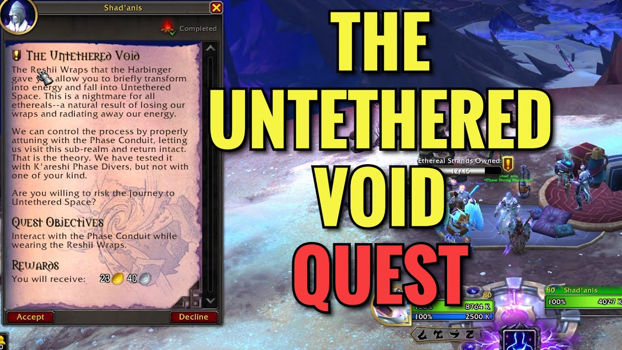 The Untethered Void Quest (WoW TWW) - YouTube