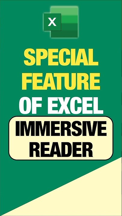 Excel New Shortcut immersive reader / excel Tips / excel Tricks # ...