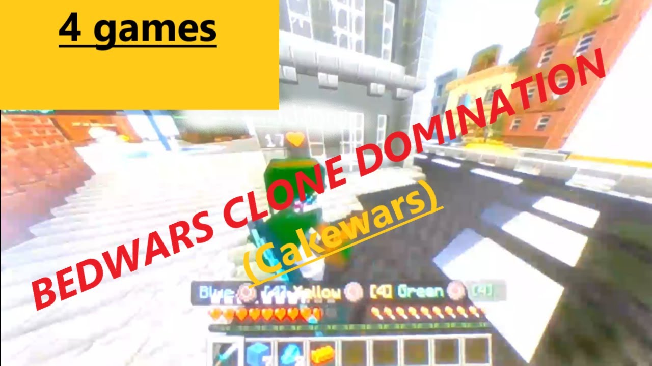 Dominating a Bedwars Clone game (Mineplex cakewars) - YouTube