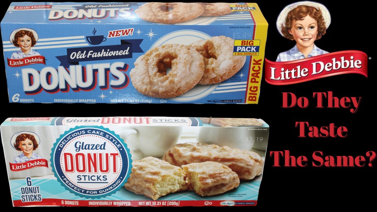 Little Debbie Old Fashioned Donuts & Glazed Donut Sticks Comparison ...