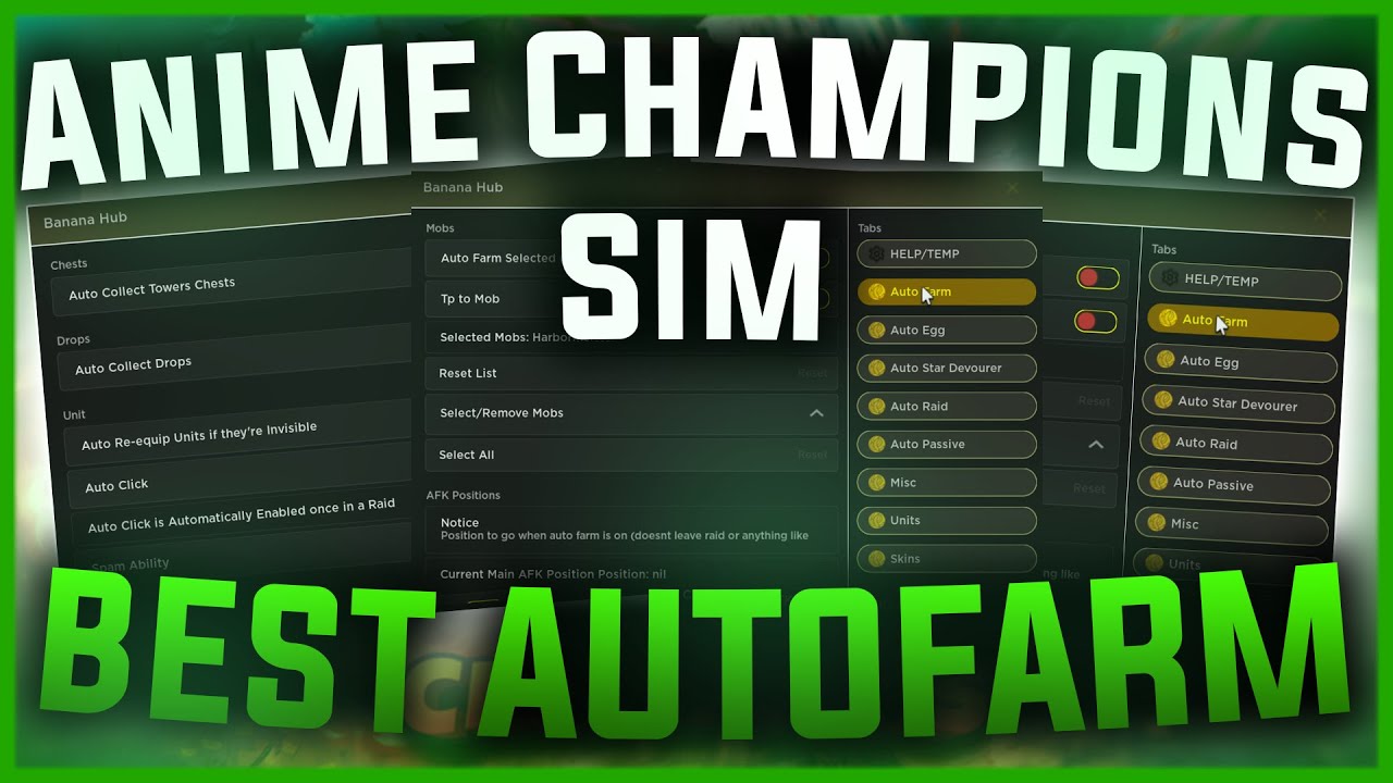 [MOBILE] ANIME CHAMPIONS SIMULATOR SCRIPT | AUTOFARM, STEAL RAIDS ...