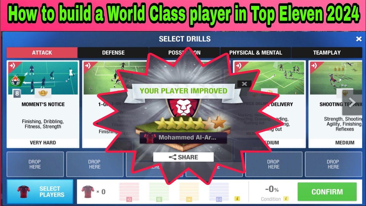 How to train player attributes to get stars & create Elite to World ...