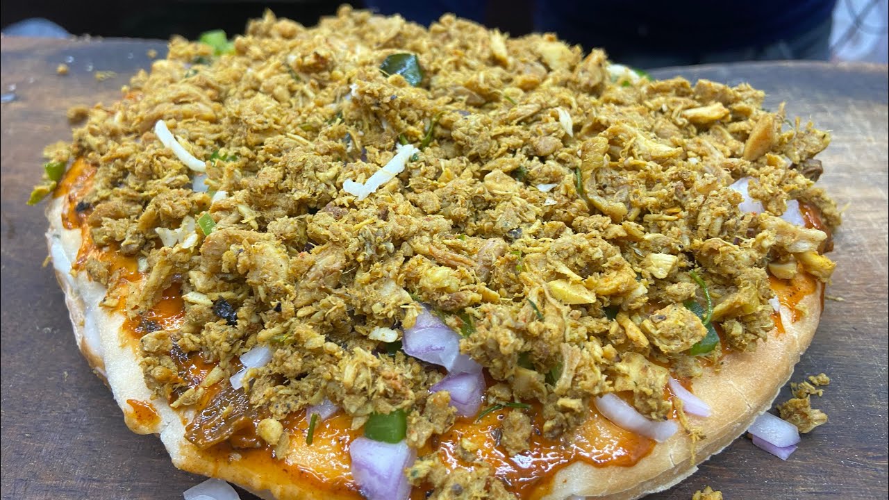 Chicken Pizza Making Process || Chicken Pizza Spicy || - YouTube