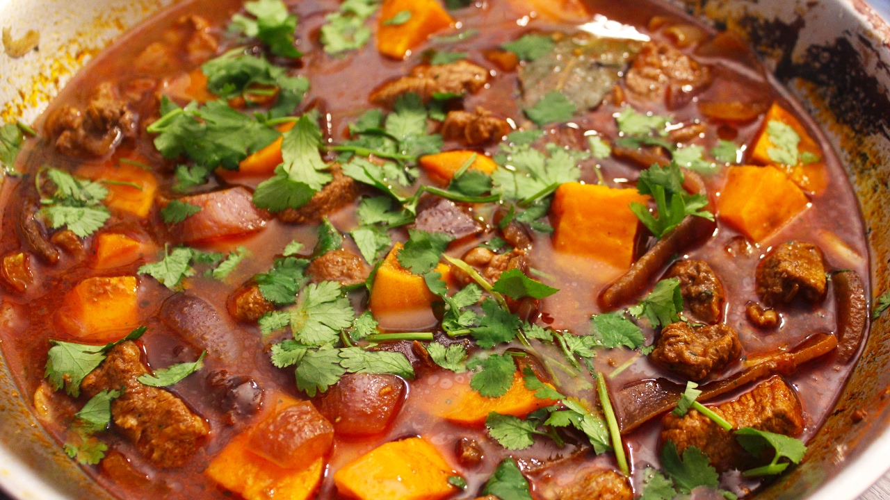 Moroccan Lamb with Sweet Potato - Kitchen Junkies - YouTube