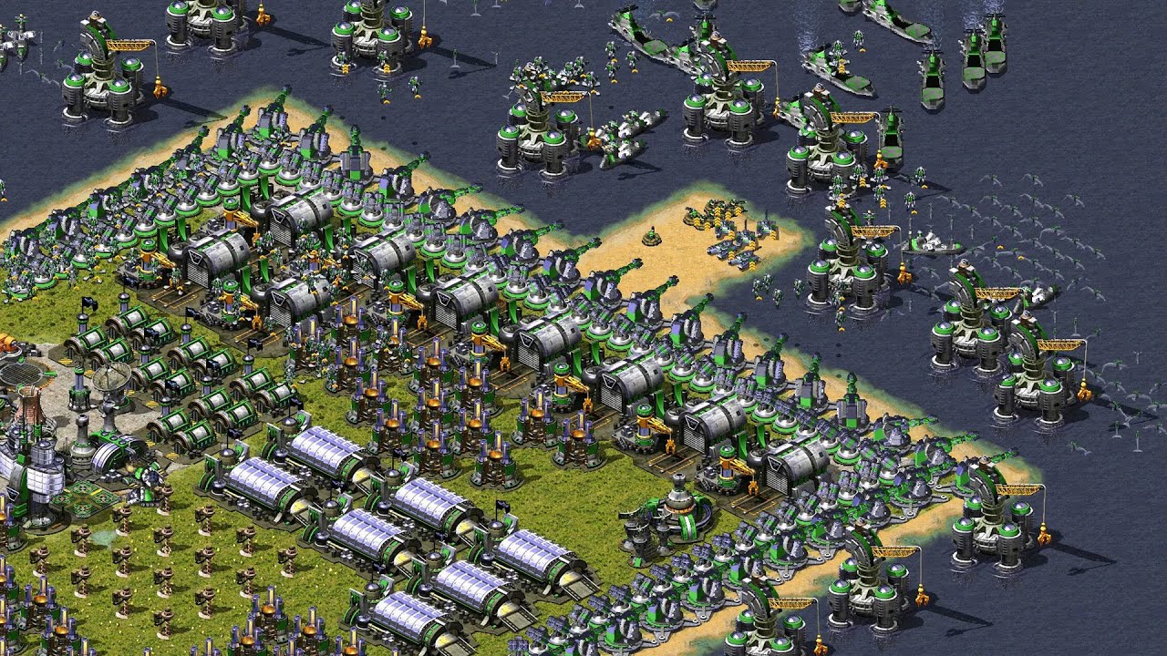 Red Alert 2 Water Fort Oil V2 Map Many Cannon And Ship Defence Enermy ...