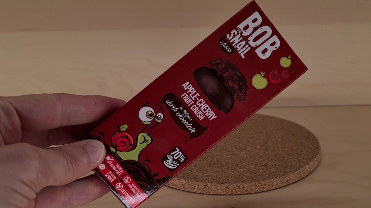 Bob The Snail Apple-Cherry Fruit Crush with Belgian Dark Chocolate ...