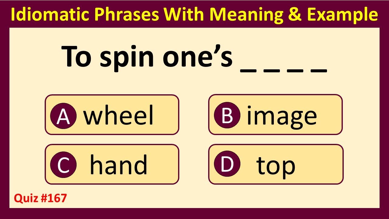 Idiomatic Expressions With Pictures Examples