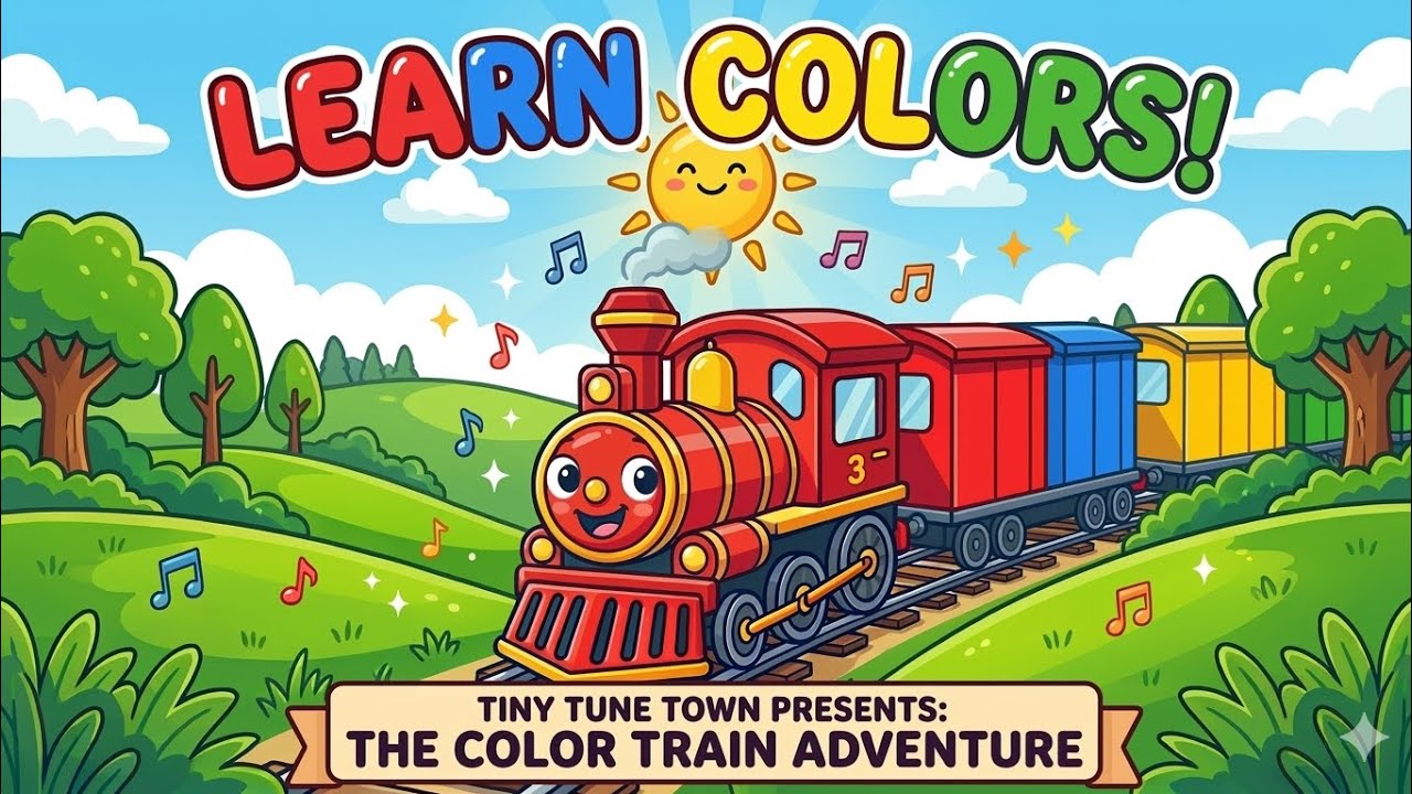 The Color Train Adventure | Learn Colors for Toddlers | Kids Rhymes ...