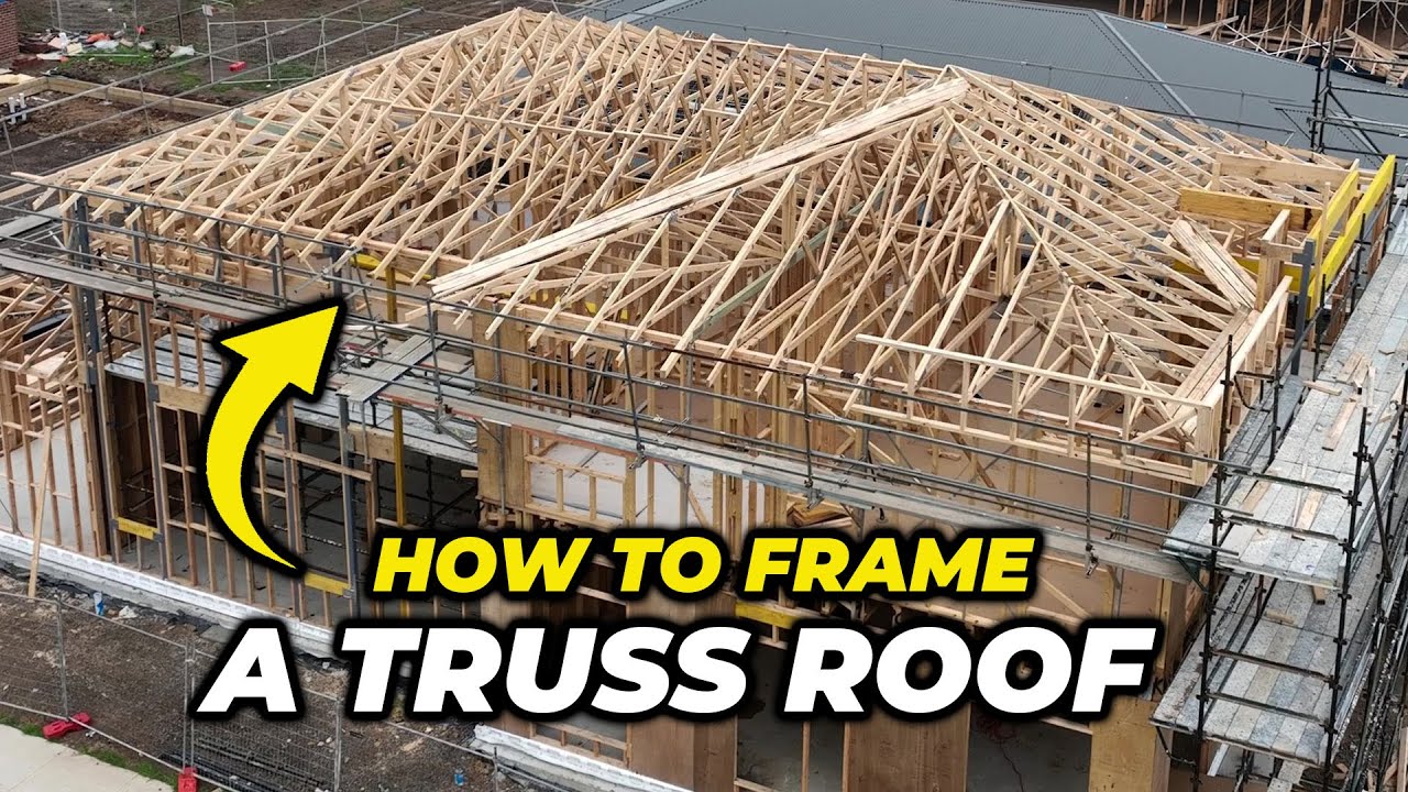 How to Install Roof Trusses - Full Job Start to Finish - YouTube