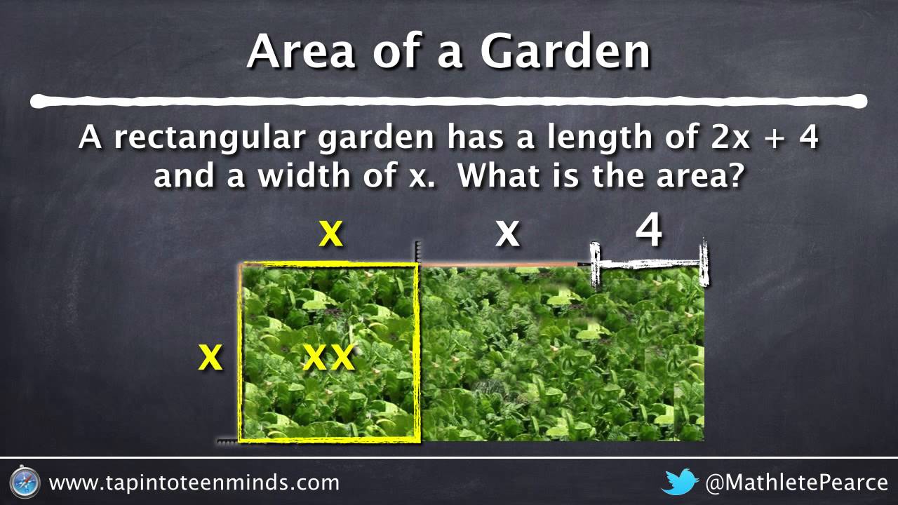 2D Measurement - Area Of Another Garden - Multiplying a Binomial By a ...
