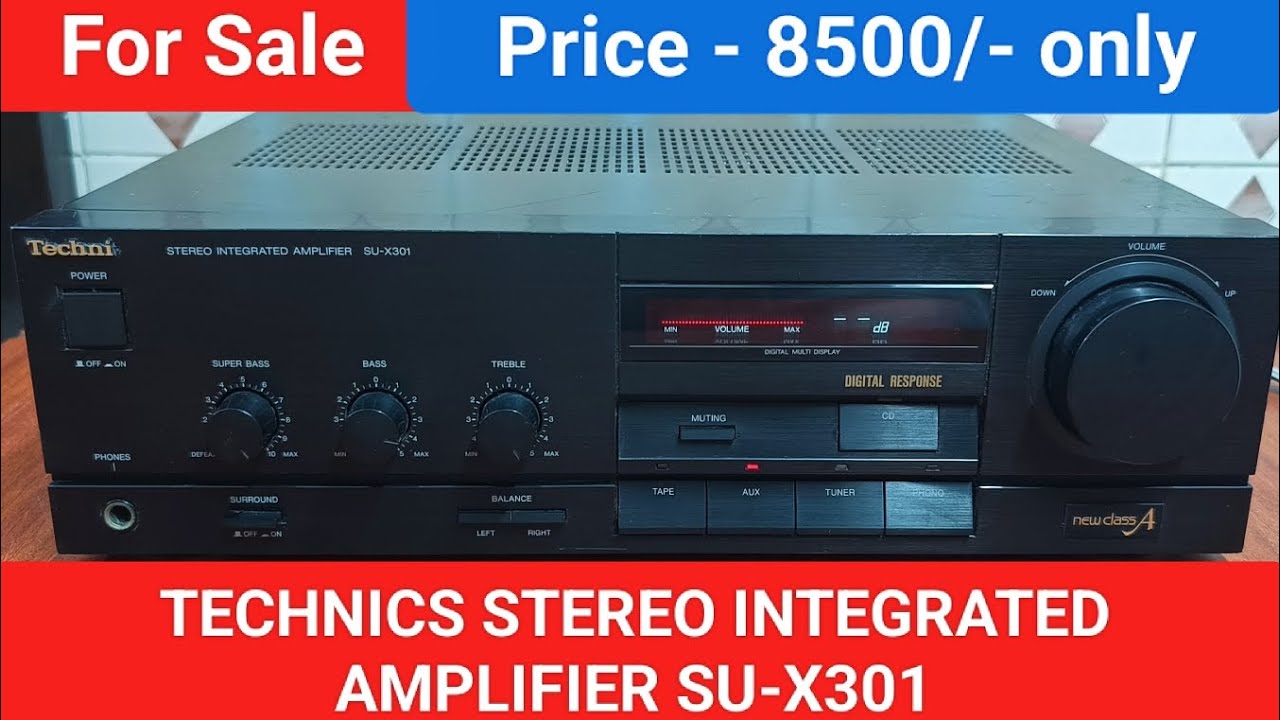 Technics STEREO INTEGRATED AMPLIFIER SU-X301 Nice Performance Contact ...