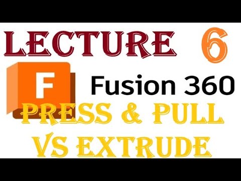 6 - Fusion 360 - Press & Pull VS Extrude With Angle #fusion360 ...