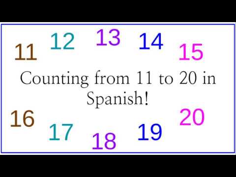 Learn Numbers 11 to 20 in Spanish - YouTube