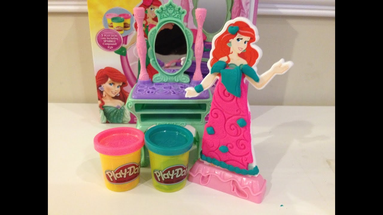 ARIEL PLAY-DOH Vanity Tutorial and review - YouTube