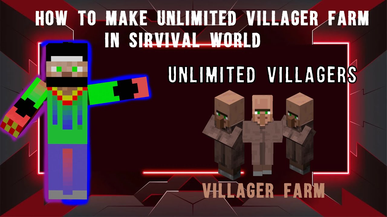 How To Make Unlimited Villager Farm In Sirvival World. How to make Farm ...