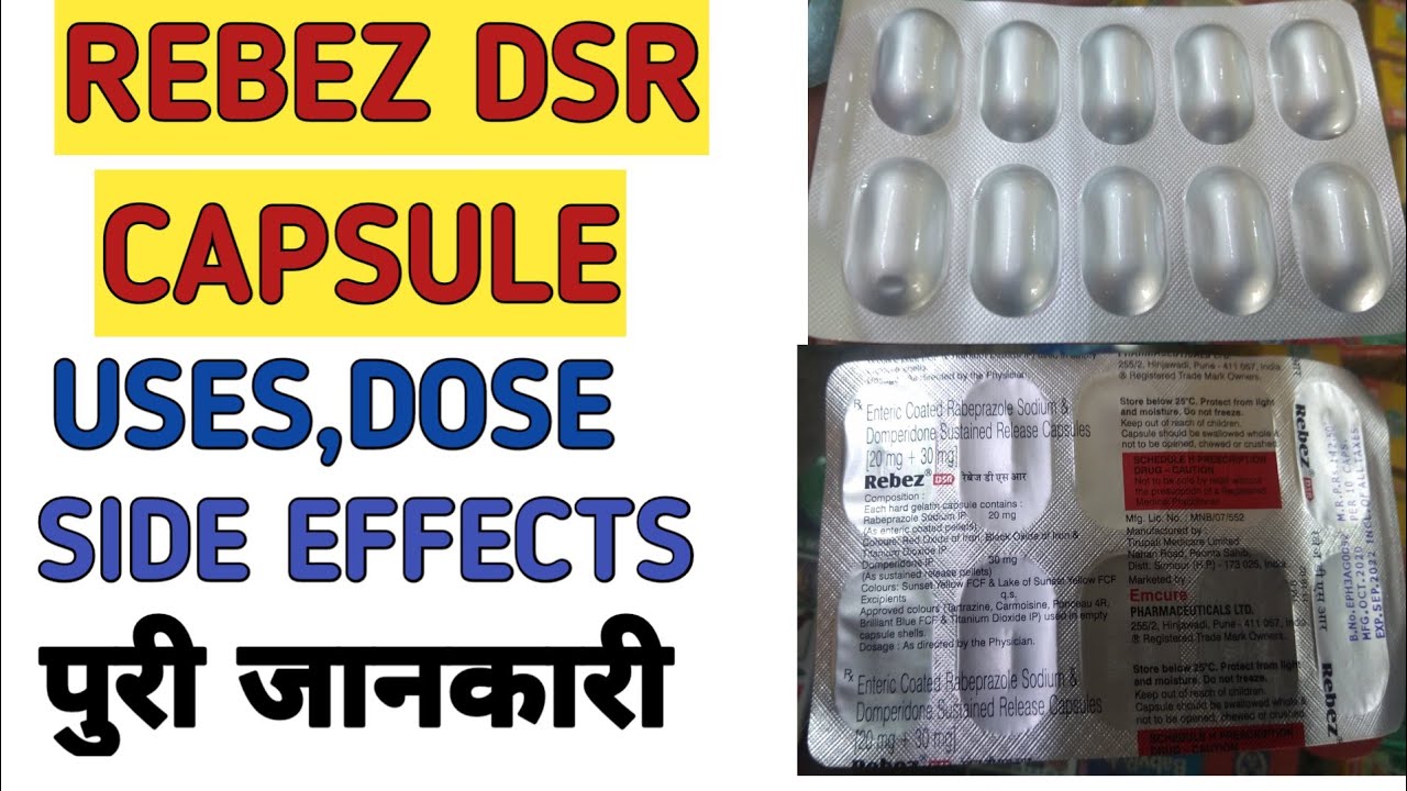 Rebez DSR Capsule | Rabeprazole Sodium and Domperidone Capsule | For ...