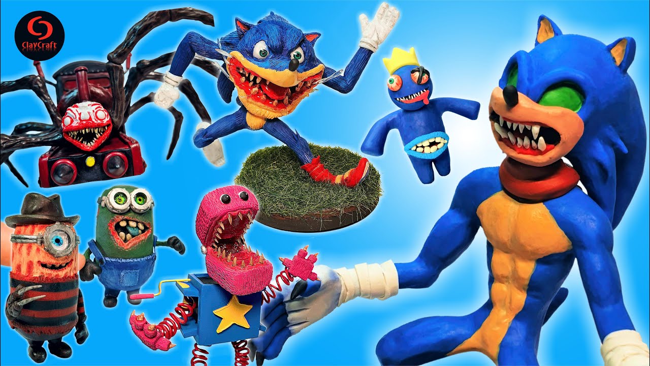 ALL My Realistic CREEPY MONSTERS EXE with clay | Sculpture timelapse #3 ...