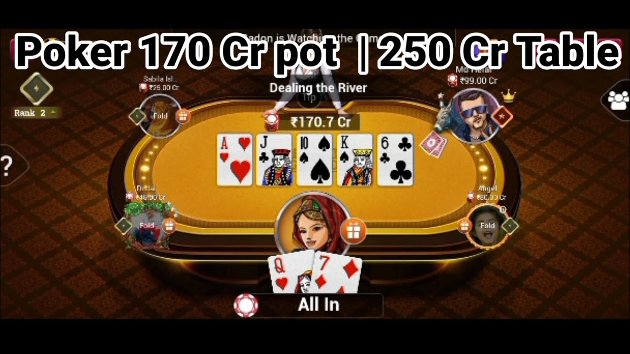 Poker 170 Cr Pot | 250 Cr Table Game Play | Teen Patti Gold - YouTube
