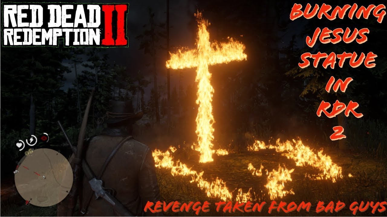 EXORCISM/BURNING JESUS STATUE IN RED DEAD REDEMPTION 2 - YouTube